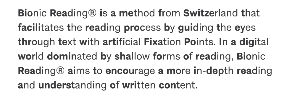 bionic reading f3 regular